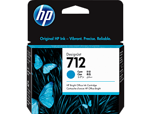 ตลับหมึกแท้ HP 712 สีฟ้า 29 มล. (3ED67A) สำหรับเครื่องพิมพ์พล็อตเตอร์ ...