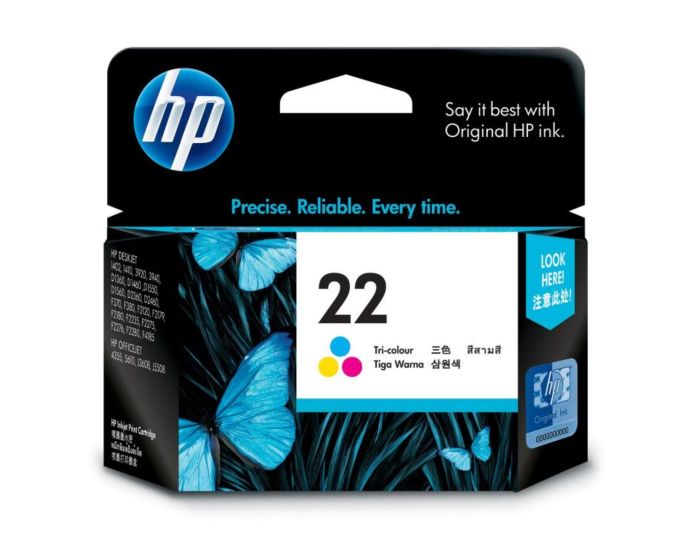 HP 22 Tri-color Original Ink Cartridge - (C9352AA) - Shop HP.com Thailand
