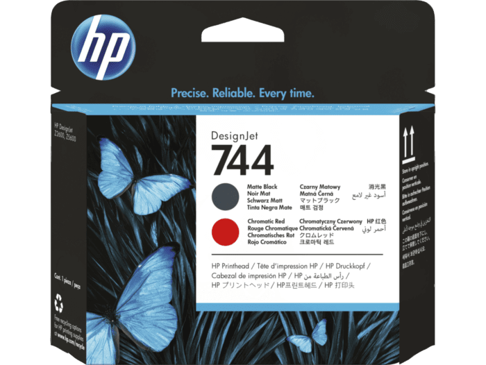 HP 744 Matte Black/Chromatic Red DesignJet Printhead - (F9J88A ...